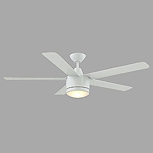 Hampton Bay Merwry 52 In. LED Indoor White Ceiling Fan