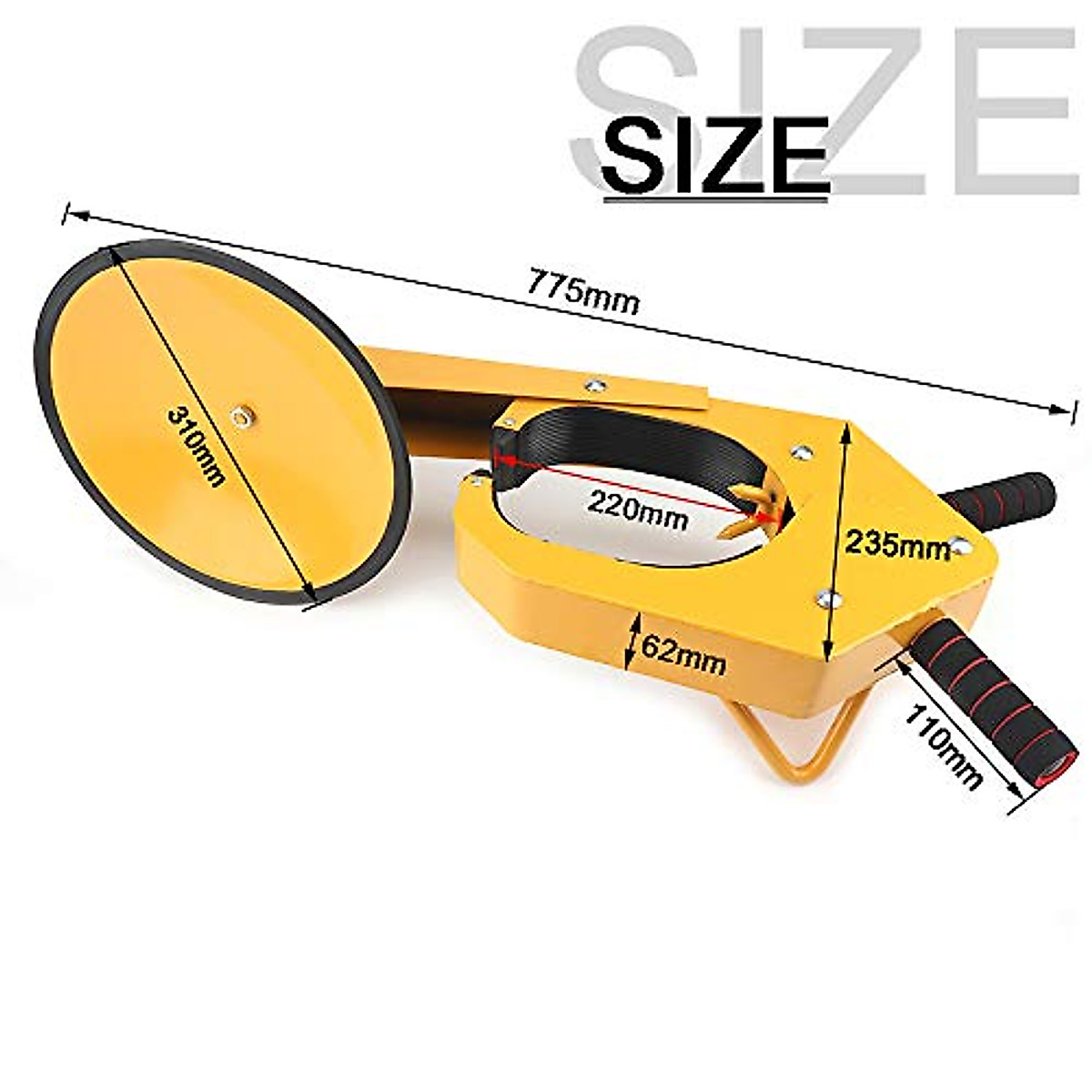 YIBAO, Yellow Trailer Wheel Lock , Anti-Theft Wheel Lock ,Clamp Adjustable Tire Car Boot Lock , for Parking Car Truck RV Boat Trailer