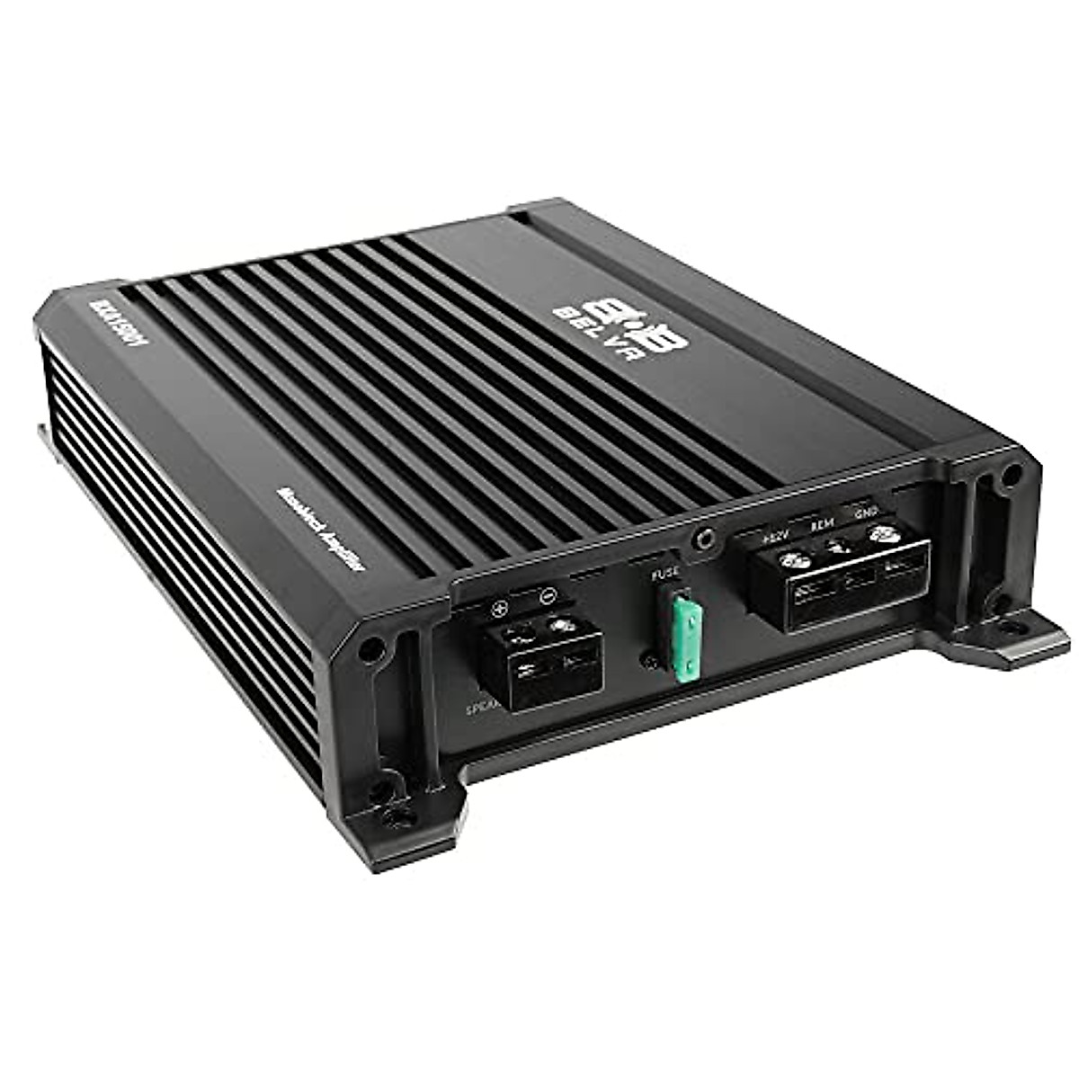 Belva BXA15001 1500W Peak BX-Series 2-Ohm Stable Class-A/B Monoblock Car Audio MOSFET Amplifier with Remote Subwoofer Level Control