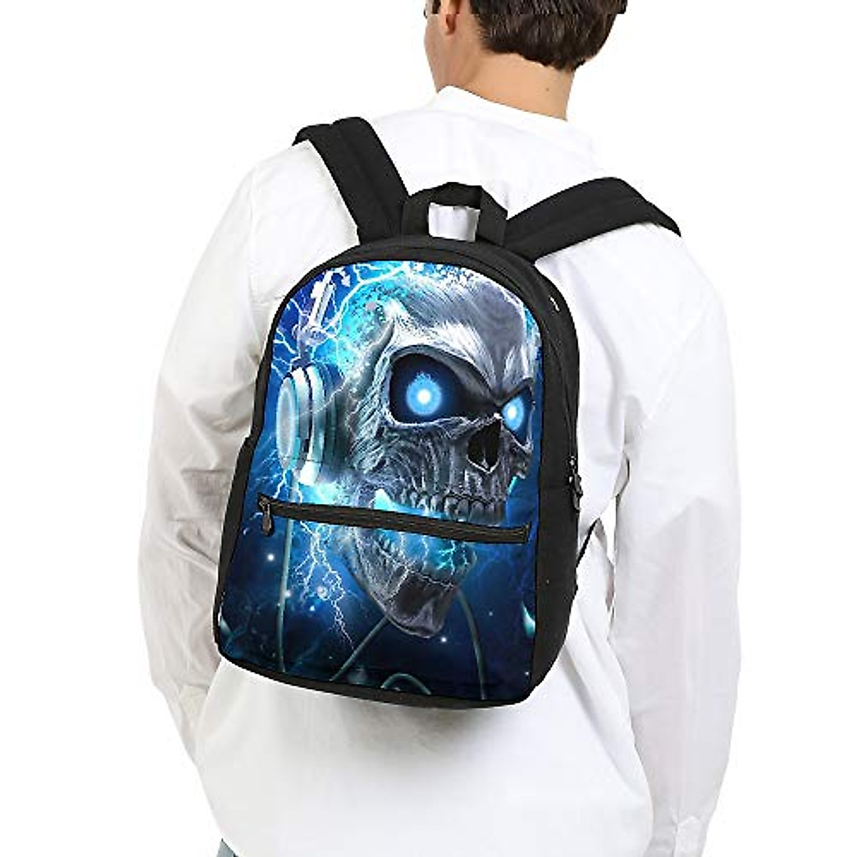 FeHuew Galaxy Skull Boys Backpacks Bookbag Laptop Shoulder Daypack Shoulder Lightweight Bag for Teens