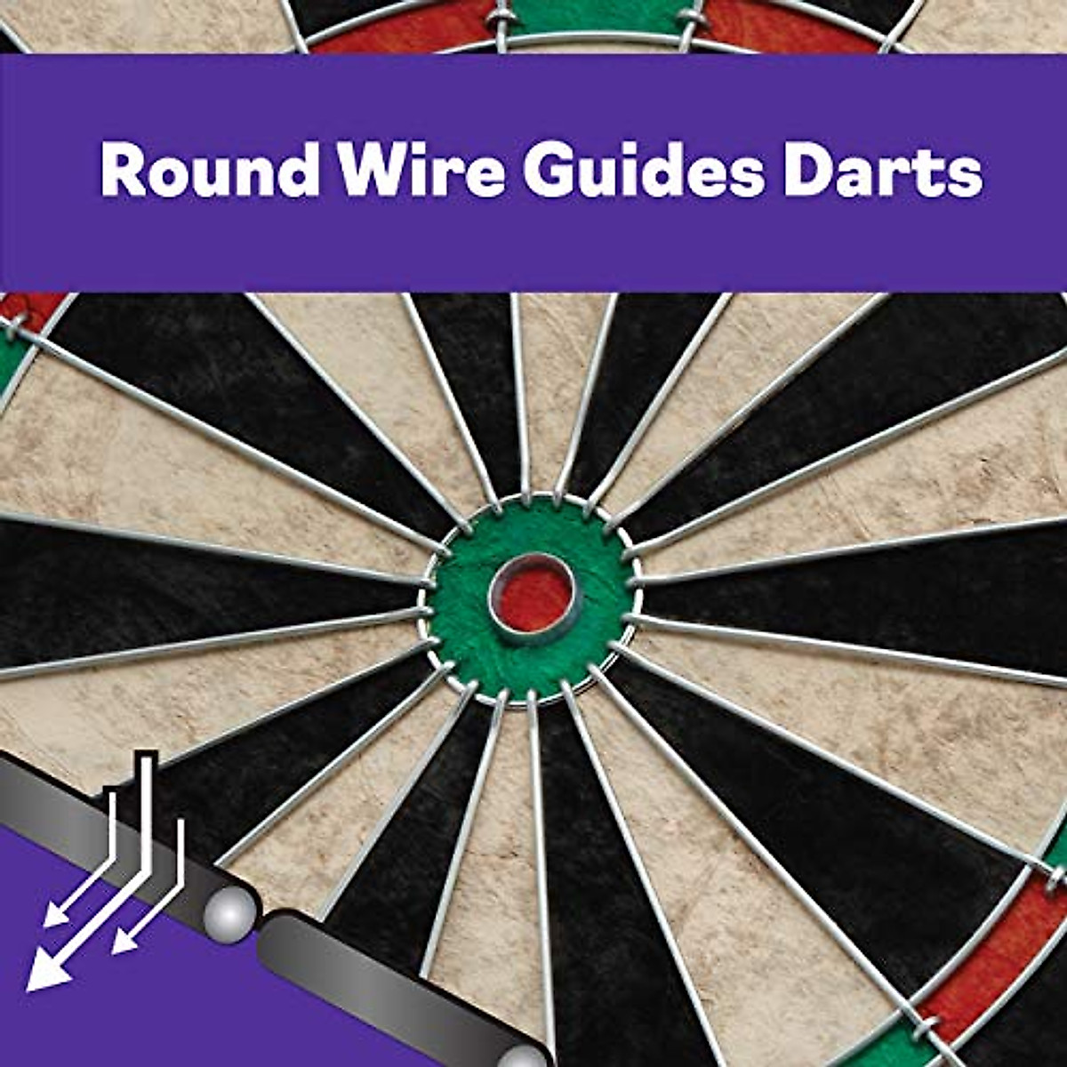 Viper by GLD Products Shot King Regulation Bristle Steel Tip Dartboard Set with Bullseye Metal Radial Spider Wire Compressed Sisal Board with Rotating Number Ring Includes 6 Darts Black