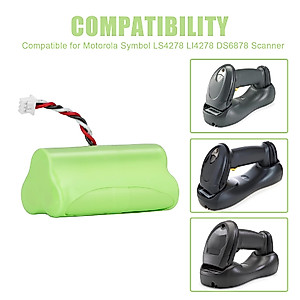 REACELL 5 Packs 3.6V LS4728 Symbol Battery Compatible for Motorola Symbol LS-4278 LS4278-M LI4278 DS6878 82-67705-01 BTRY-LS42RAAOE-01 K35466 Cordless Bar Code Scanner LI-4278 DS-6878