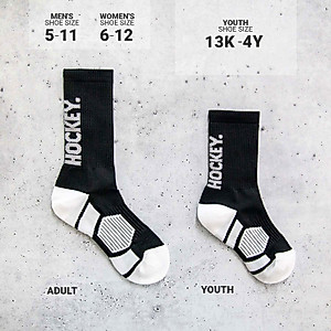 ChalkTalkSPORTS Hockey Athletic Woven Mid-Calf Socks | Eat Sleep Hockey Socks | Size Small