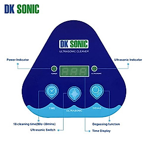 DK SONIC 42KHz Ultrasonic Cleaner with Digital Timer and Basket for Jewelry, Ring, Eyeglasses, Denture, Watchband, Coins, Small Metal Parts, Daily Necessaries, etc (900ML, 110V)