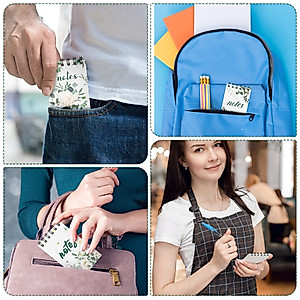 Yeaqee 24 Pcs Greenery Eucalyptus Spiral Notebook Mini Aesthetic Spiral Notebook Cute Eucalyptus Flower Party Favors Journal Small Memo Note Pad Bulk for Office Supplies Wedding Party