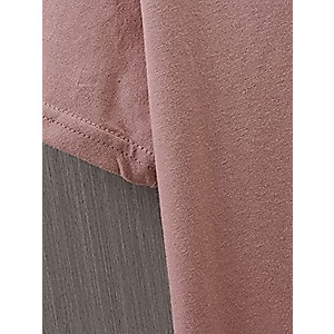 Cozyease Men's Slogan Letter Graphic Print Tee Tops Casual Round Neck Short Sleeve Summer T Shirts Dusty Pink S