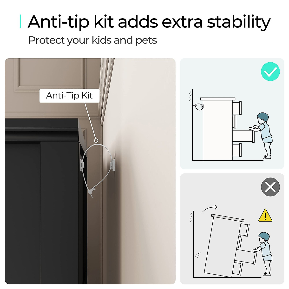 LINSY HOME Drawers Dresser for Bedroom, Wood Bedroom Dresser Farmhouse Drawer Chest, Tall Dresser for Closet, Dressers Organizer for Living Room, Closet, Hallway