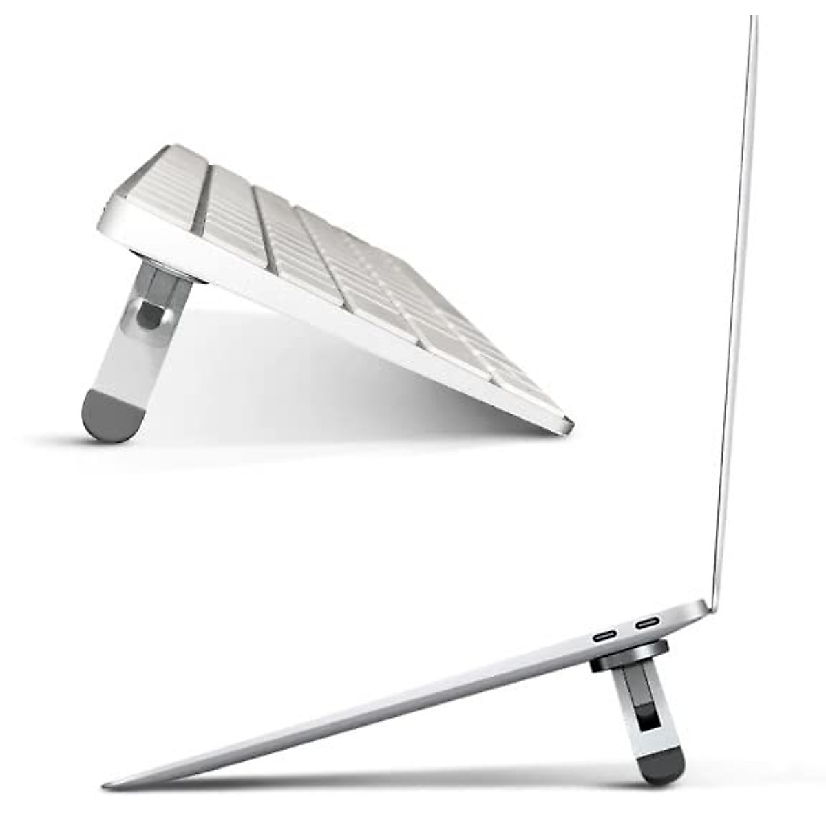 AMJ Company Portable Stealth Keyboard Riser, Minimalist Keyboard Riser, Aluminum Stand For Laptop (T23)