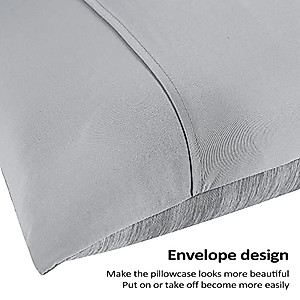 Topcee Cooling Pillow Cases, 2 Packs Standard Size Arc-Chill Q-Max>0.5 Ultra Soft Cooling Pillowcases for Hair and Skin, Breathable Cold Pillow Case for Hot Sleepers & Night Sweats (Gray 20x26)