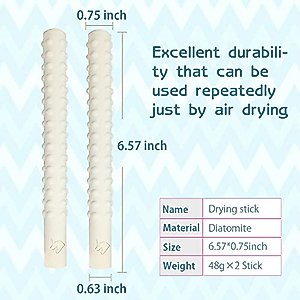 xinXbabe Drying Stick Drying Rod for Toy Diatomite Water-Absorption Stick【Quick Drying/Reusable/Preventing Moisture and Mold】Absorbent Stick Drying Rod 2-Piece Set