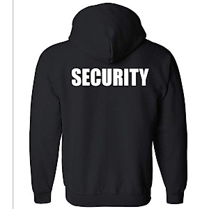 Gs-eagle For Men's Security Zip Up Black Hoodie X-Large