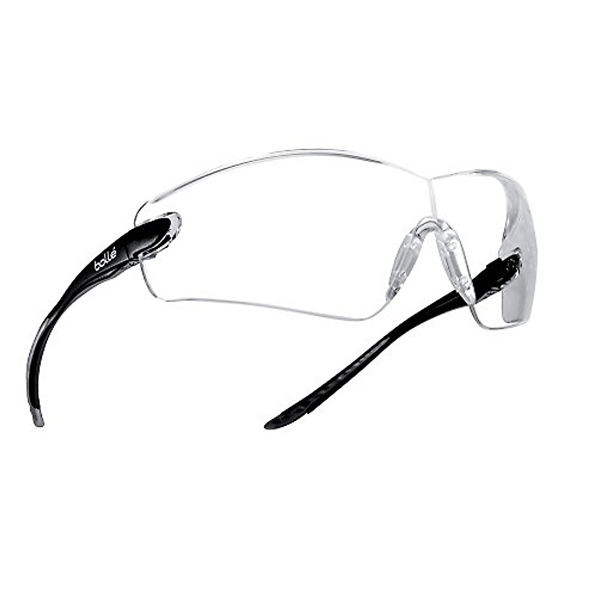 Bollé Safety 253-CB-40037 Cobra Safety Eyewear with Rimless Frame and Clear Anti-Fog Lens Black/Gray/Clear