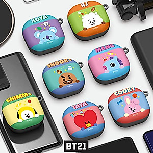 BT21 Official Merchandise for Galaxy Buds 2 Pro Case (2022) / Galaxy Buds 2 Case (2021) / Galaxy Buds Pro Case (2021) / Galaxy Buds Live Case (2020) - RJ
