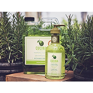 Fruits & Passion [Cucina - Sea Salt and Amalfi Lemon Liquid Hand Soap Refill, Kitchen Hand Soap Refill, Vegan & Cruelty-Free, All Natural Moisturizing Hand Wash Refill (33.8 fl oz)