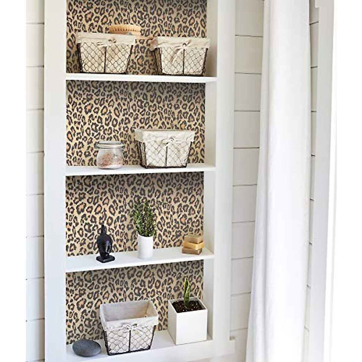 Fablon FAB12134 Leopard Adhesive Film, Neutral , Yellow