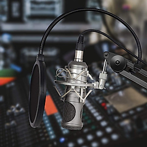 InnoGear Microphone Arm Stand, Heavy Duty Mic Arm Microphone Stand Suspension Scissor Boom Stands with Mic Clip and Cable Ties for Blue Yeti Snowball Hyper X QuadCast SoloCast Fifine Gaming(Large)