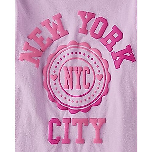 The Children's Place Girls Assorted Everyday Long Sleeve Graphic T-Shirts,Multipacks New York City/Paris 2-Pack Large