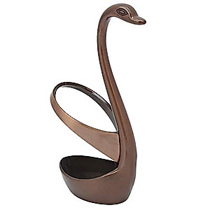 NITRIP Elegant Portable Spoon Holder, Flatware Organizer, for Tableware Kitchen(Red Bronze + 6 Spoons)