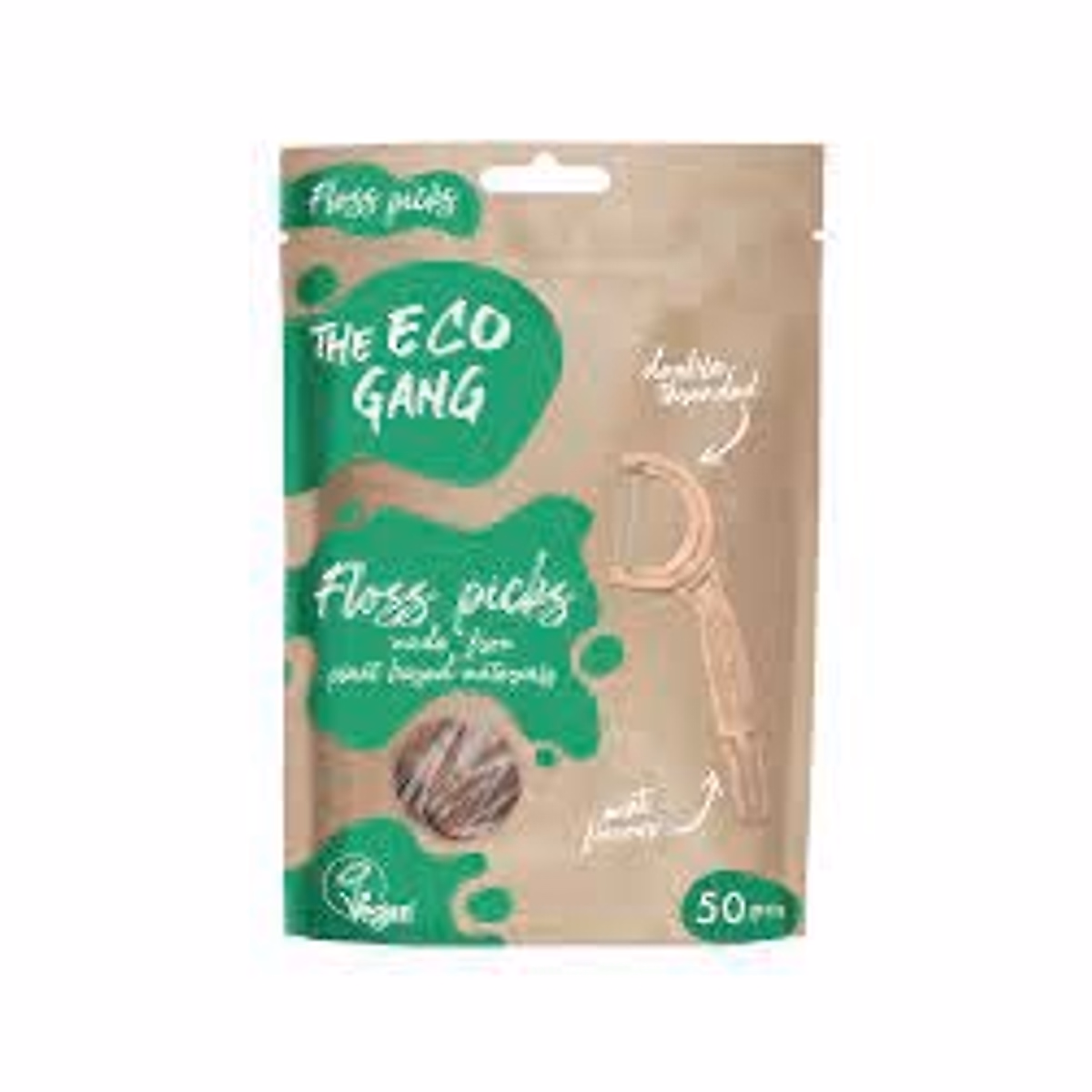 The Eco Gang Floss Picks Made from Plant Based Materials Vegan