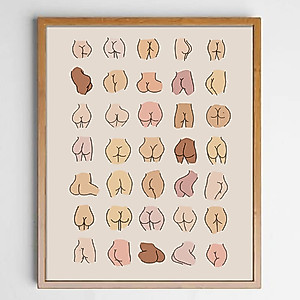 Funny Bathroom Signs Wall Art Boho Bathroom Wall Decor Mid Century Modern Art Bathroom Poster Boho Bathroom Artwork Gift (11X14 INCH)