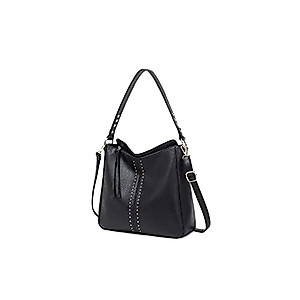 Montana West Hobo Bag for Women Designer Ladies Hobo bag Bucket Purse Totes Bag Handbags Chic Shoulder Bag,B2B-MWC-128-BK