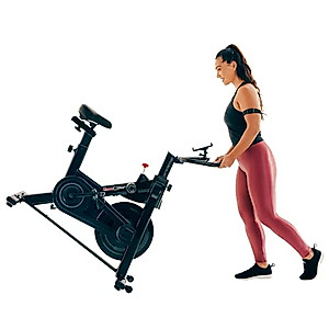 Fitness Reality Cycling Exercise Bike with Bluetooth Workout Tracking, 360° Adjustable Tablet Holder, 14 Levels Magnetic Resistance & Optional On Demand Coaching