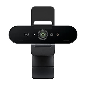 Logitech BRIO Ultra HD Webcam for Video Conferencing Recording and Streaming (Black) (Renewed)