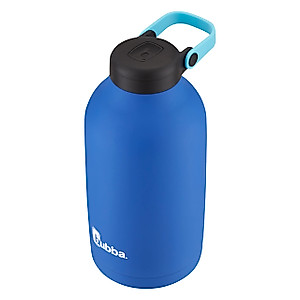 Bubba Radiant Stainless Steel Growler, 64oz Vacuum-Insulated Rubberized Water Bottle with Leak-Proof Lid and Handle, Keeps Drinks Cold up to 12 Hours, Cobalt