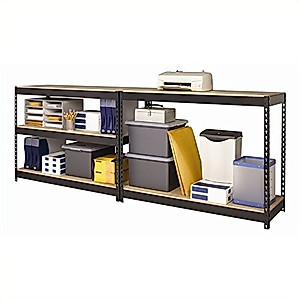 Iron Horse 3800 Riveted Steel Shelving 5-Shelf 18Dx48Wx72H Black