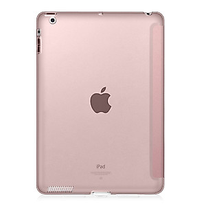 Fintie Case for iPad 4th Generation (2012 Model), iPad 3rd Gen (2012 Model), iPad 2 (2011 Model) 9.7 inch Tablet - Smart Slim Shell Translucent Frosted Back Cover Auto Wake/Sleep, Rose Gold