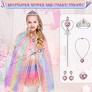 Princess Dresses for Girls,Halloween Costumes for Girls,Princess Dress Up Clothes for Little Girl,Christmas Birthday Gifts Toys for 3-6 Year Old Girls