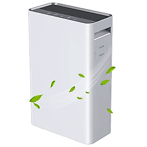 H13 True HEPA Air Purifier for Home, 4 Stages Filter 335 Sq Ft Coverage 260 CADR, Removing 99.97% Dust, Pet Dander, Fur, Pollen and Other Household Odors, White