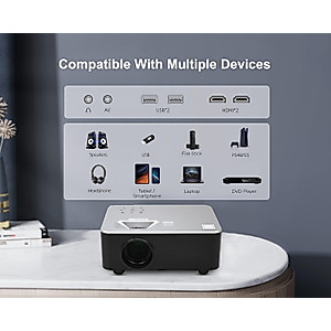 RCA RPJ-133 720p Smart Home Theater Projector Includes Roku Streaming Stick - (Renewed)
