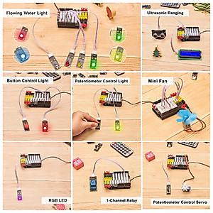 OSOYOO Starter Ultimate Bundle Kit for Arduino | Early STEM Education for Beginners | No Need breadboard | Includes XH2.54 Male Socket Expansion Board and sensors