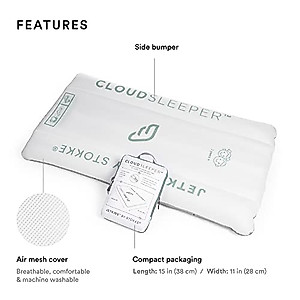 JetKids by Stokke CloudSleeper - Kids Inflatable Travel Bed - with Integrated Pump, Breathable Mesh Cover & Full-Length Bumpers to Keep Your Child Safe - Easy to Clean - for Ages 3+