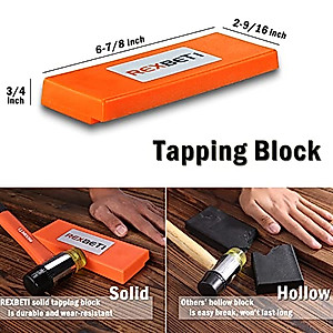 REXBETI 43-Piece Laminate Wood Flooring Installation Kit with 40 Spacers, Tapping Block, Heavy Duty Pull Bar and Diameter 1 3/8" High-Strength Fiberglass Handle Mallet, Non Slip Soft Grip