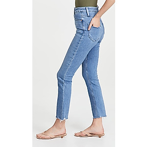 PAIGE Women's Ultra High Rise Cindy Distressed Jeans