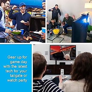 GE Enlighten HD Hover Antenna with Bias Lighting, Long Range, Mounts Directly on TV, Passive, 53592