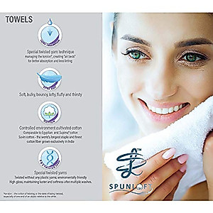 Modern Threads - Spun Loft 6-Piece 100% Combed Cotton Towel Set - Bath Towels, Hand Towels, & Washcloths - Super Absorbent & Quick Dry - 600 GSM - Soft & Plush, Blush