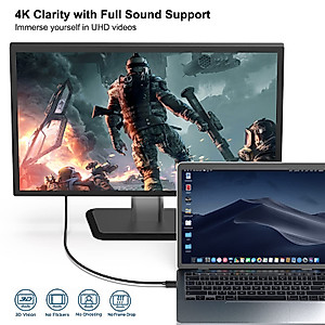 BENFEI USB C to DisplayPort 6 Feet Cable(8K@60Hz 4K@144Hz), USB Type-C to DP Adapter [Thunderbolt 3/4 Compatible] with iPhone 15 Pro/Max, MacBook Pro/Air 2023, iPad Pro, iMac, S23, XPS 17 and More