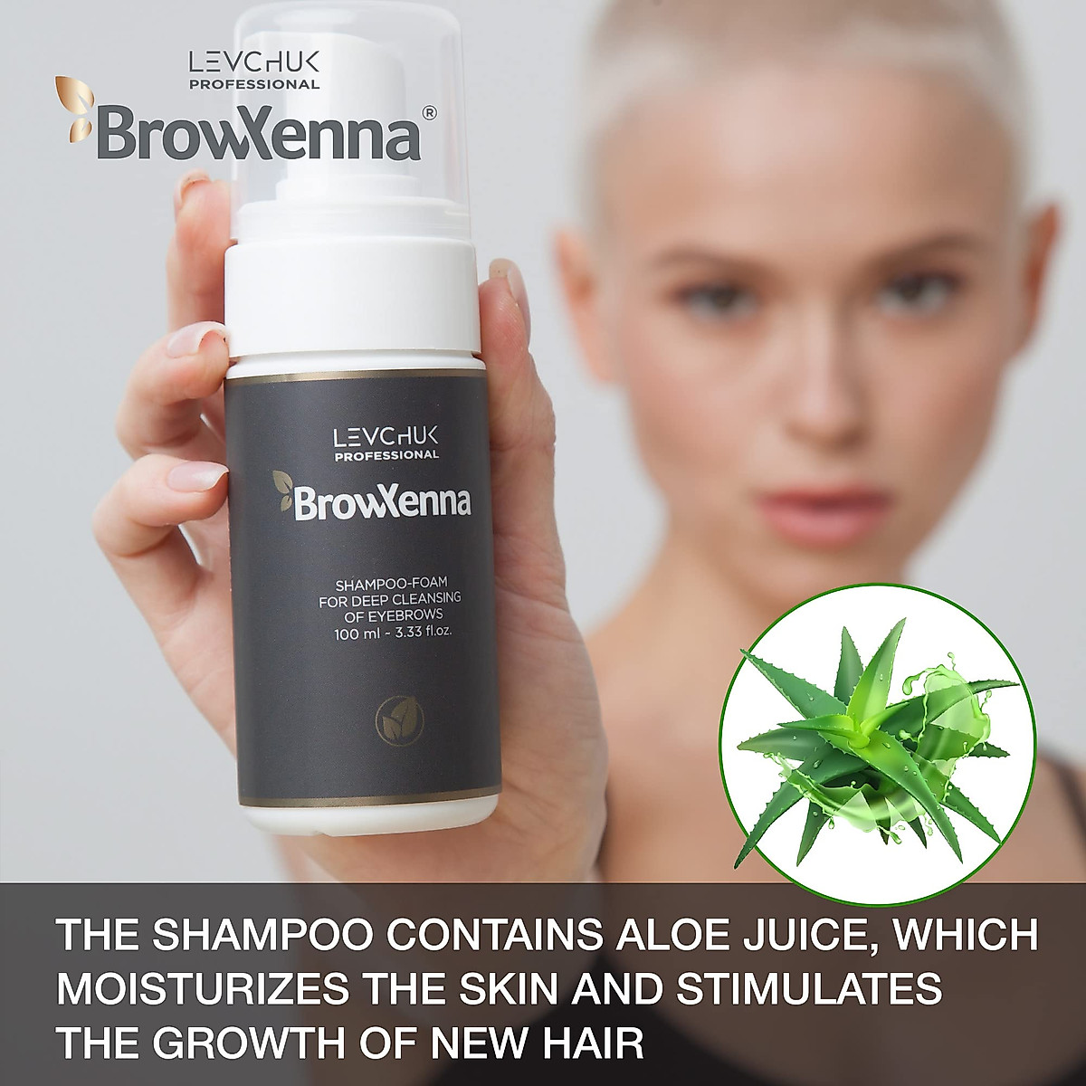 Deep Foam Eyebrow Shampoo Sensitive Natural Cleanser for Makeup Brow Henna Remover Gentle Brow Tint Cleaner Purifying Shampoo for Eyes