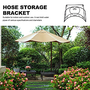 Hose Wrought Iron Frame Bling Accessories for car Heavy Duty Garden Hose Hanger Hose Holder Hanger Garden Hose Rack Water Hanging Hooks Outdoor Hose Wall Mount Metal Hook up Work