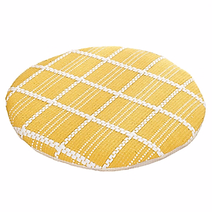 Bar Stool Cushions Round 18 Inch Memory Foam Seat Cushions Thick Non Slip Chair Pad Cover Tatami Kitchen, Cafes, Office Cushion Zipper Washable (18 inch, L)