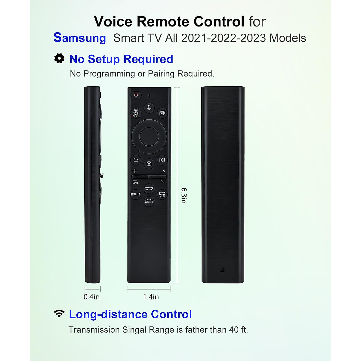 JISOWA Replacement Voice Remote Control Universal for Samsung Smart TV 4k 8K Ultra HD Neo QLED OLED Frame Crystal UHD Series Q60B Q70B Q80B QN85B QN90B QN95B QN800B QN900B S95B 2021-2022-2023 Models