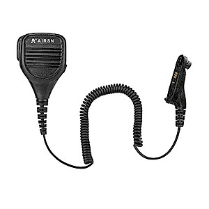 AIRSN Shoulder Mic Speaker Compatible with Motorola XPR 6550 XPR 7550 XPR 7550e APX 6000 Walkie Talkie【with 3.5mm Audio Jack, Heavy Duty】 Handheld Microphone Reinforced Cable