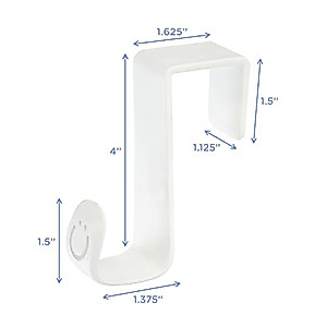 Ubbi Multi-Use Potty and Utility Hook, No Hardware Or Installation Needed, Durable and Sturdy to Hang Over Toilet Tank Or Door, White