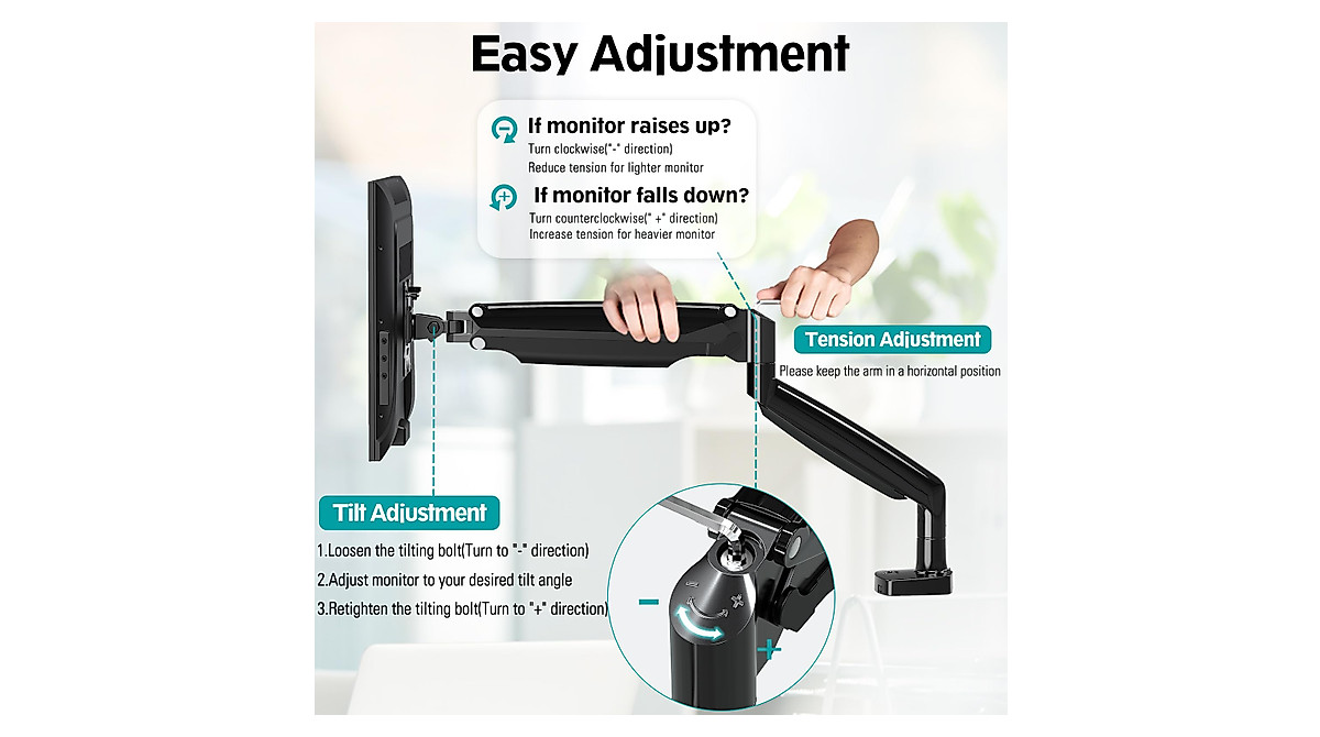 MOUNT PRO Monitor Mount - Ergonomic & Adjustable Design