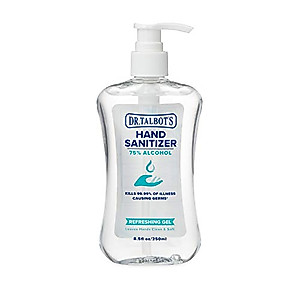 Dr. Talbot's Refreshing Gel Hand Sanitizer With Easy Pump, Fragrance Free, 8.5 Fl Oz