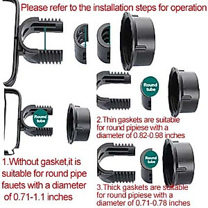 ANTQUE Faucet Sponge Holder Kitchen Sink, Adjustable Detachable Faucet Rack, Stainless Steel Faucet Rack for Kitchen Sink, Sink Sponge Holder for Soap, Shampoo, Shower Caddy Shelf