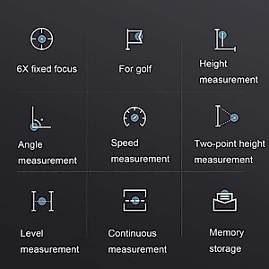 KANDUO Golf Rangefinder,Multifunctional Rangefinder,6X Laser Distance Finder,Distance/Speed/Angle Measurement, The Perfect Range Finder Golfing Accessory